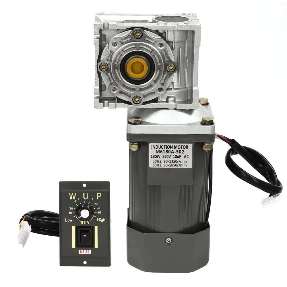 Worm Geared Motor with Speed Controller, Powerful Electric Motor, Gear ...