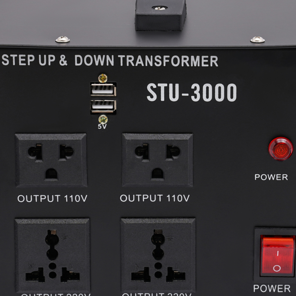 2400W Step Up/Down Transformer, 110/200/220/240V to 110/220V Voltage ...