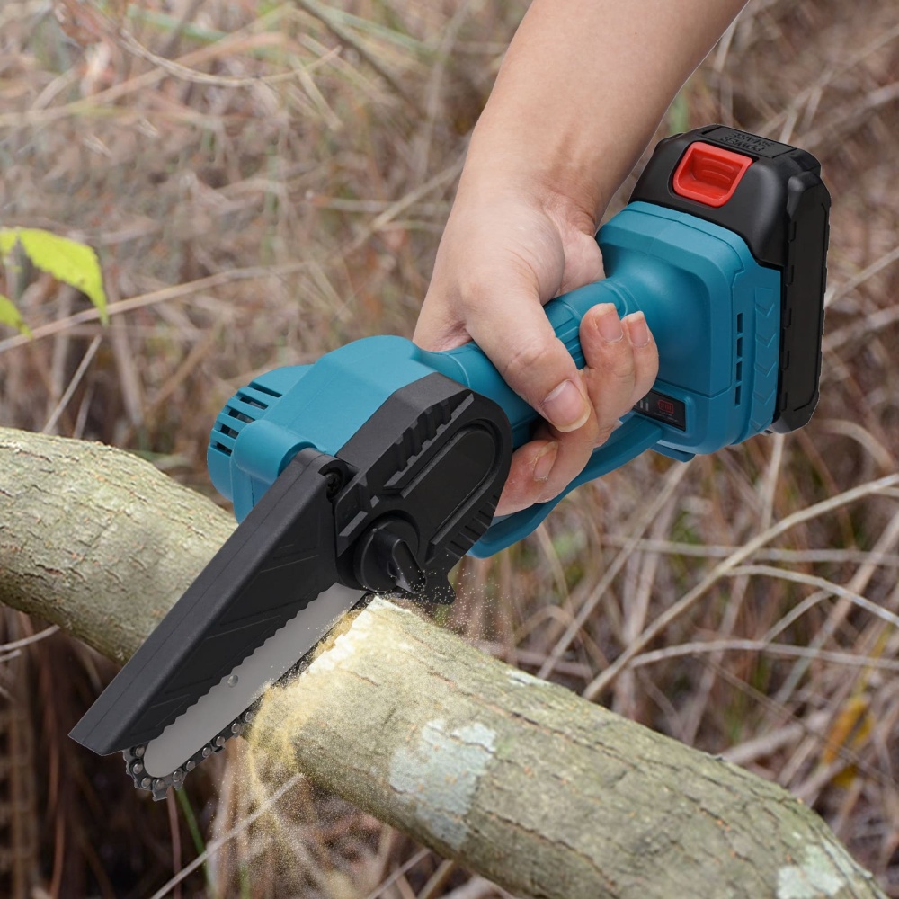 Portable Mini Chainsaw Cordless Electric Chainsaw for Tree Branch Wood ...